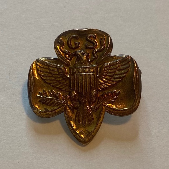Jewelry | Vintage Girl Scout Lapel Pin With Eagle And Four Stars | Poshmark
